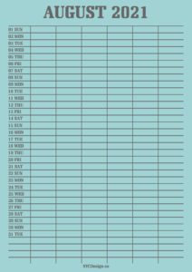 2021 Monthly Calendars, Planners, Printable Free, Turquoise – Planners ...