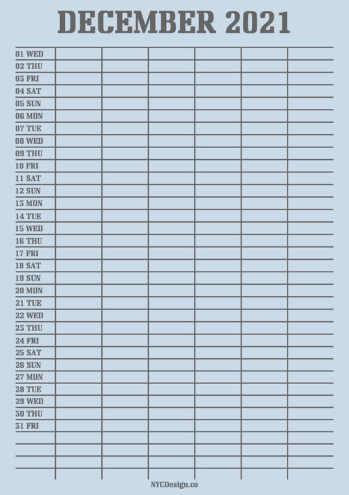 2021 Monthly Calendars, Planners, Printable Free, Blue – Planners for ...