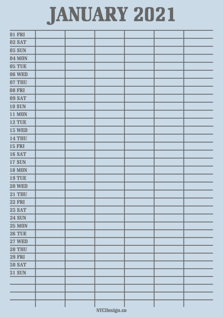 2021 Monthly Calendars, Planners, Printable Free, Turquoise – Planners ...