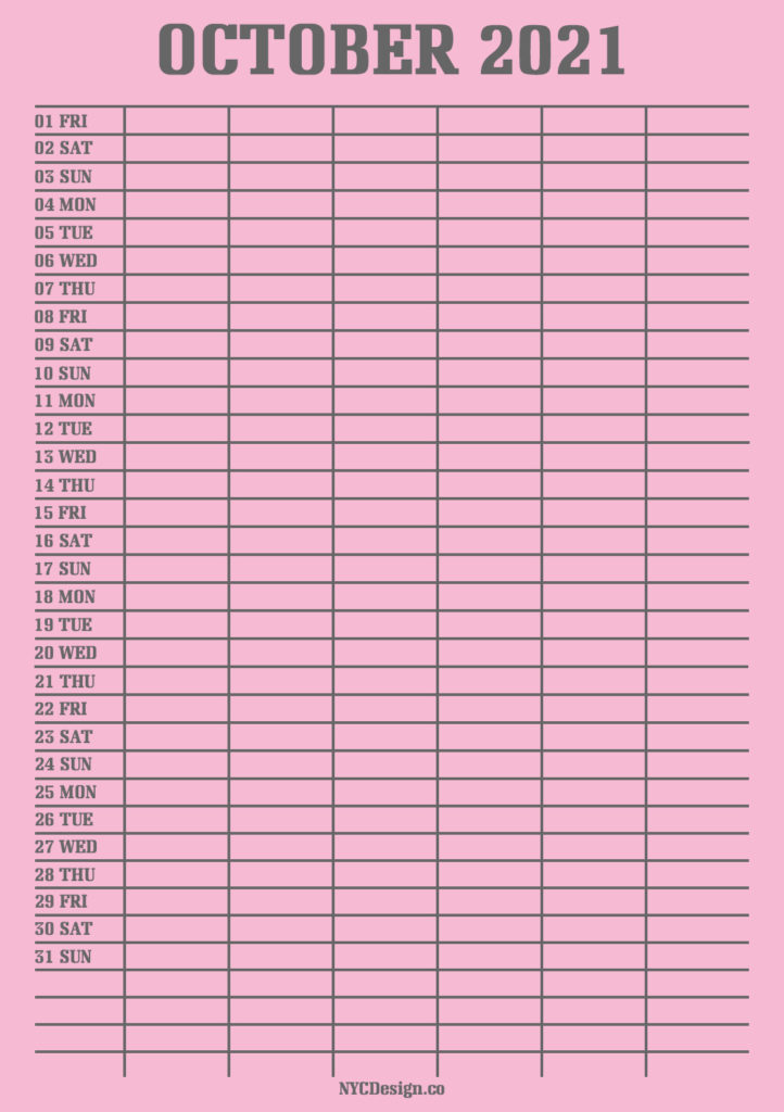 2021 Monthly Calendars, Planners, Printable Free, Pink – Planners for ...