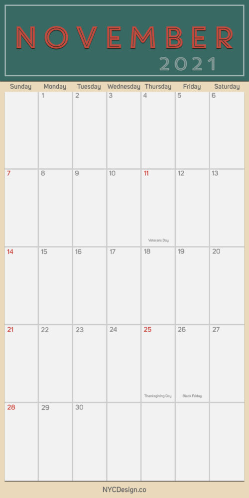 2021 December – Monthly Calendar with Holidays, Printable Free, PDF ...