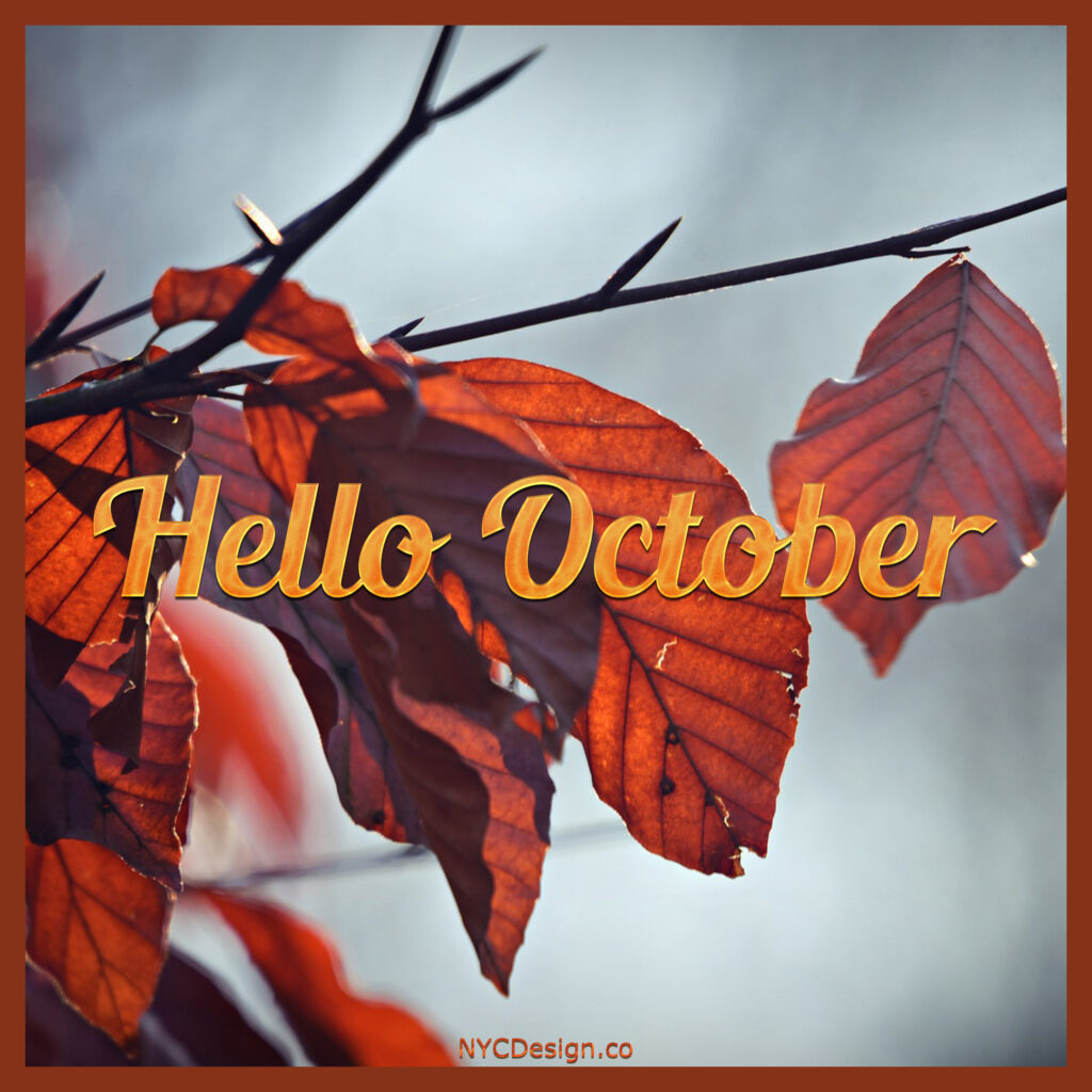 Hello October Images for Instagram and Facebook – NYCDesign.co ...