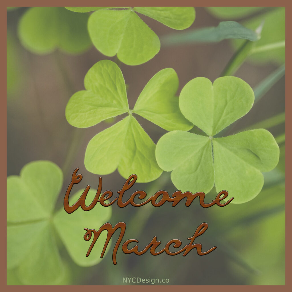 Welcome March Images for Instagram and Facebook – NYCDesign.co ...