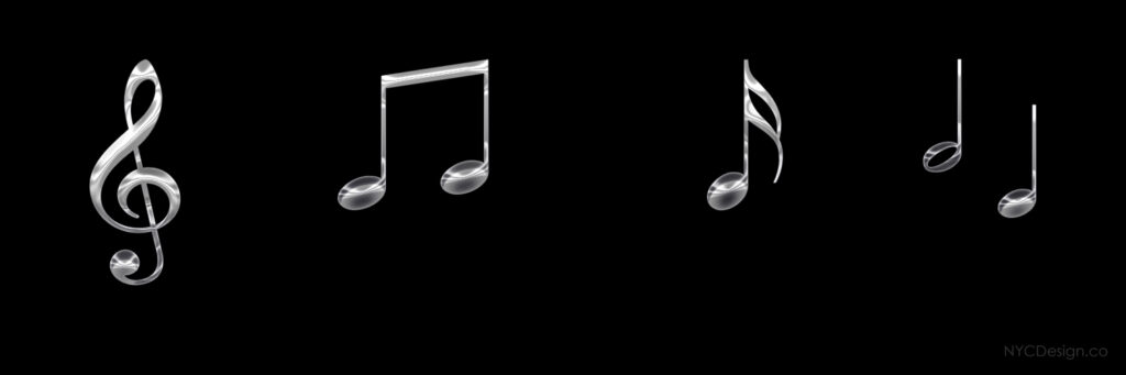 Twitter Headers, Covers – Music Notes, Red, Grey, Black – NYCDesign.co ...