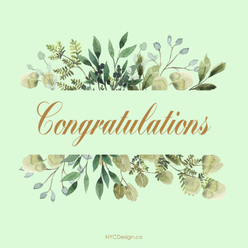 Congratulations Cards, Free, Printable: Floral, White, Pink, Green ...