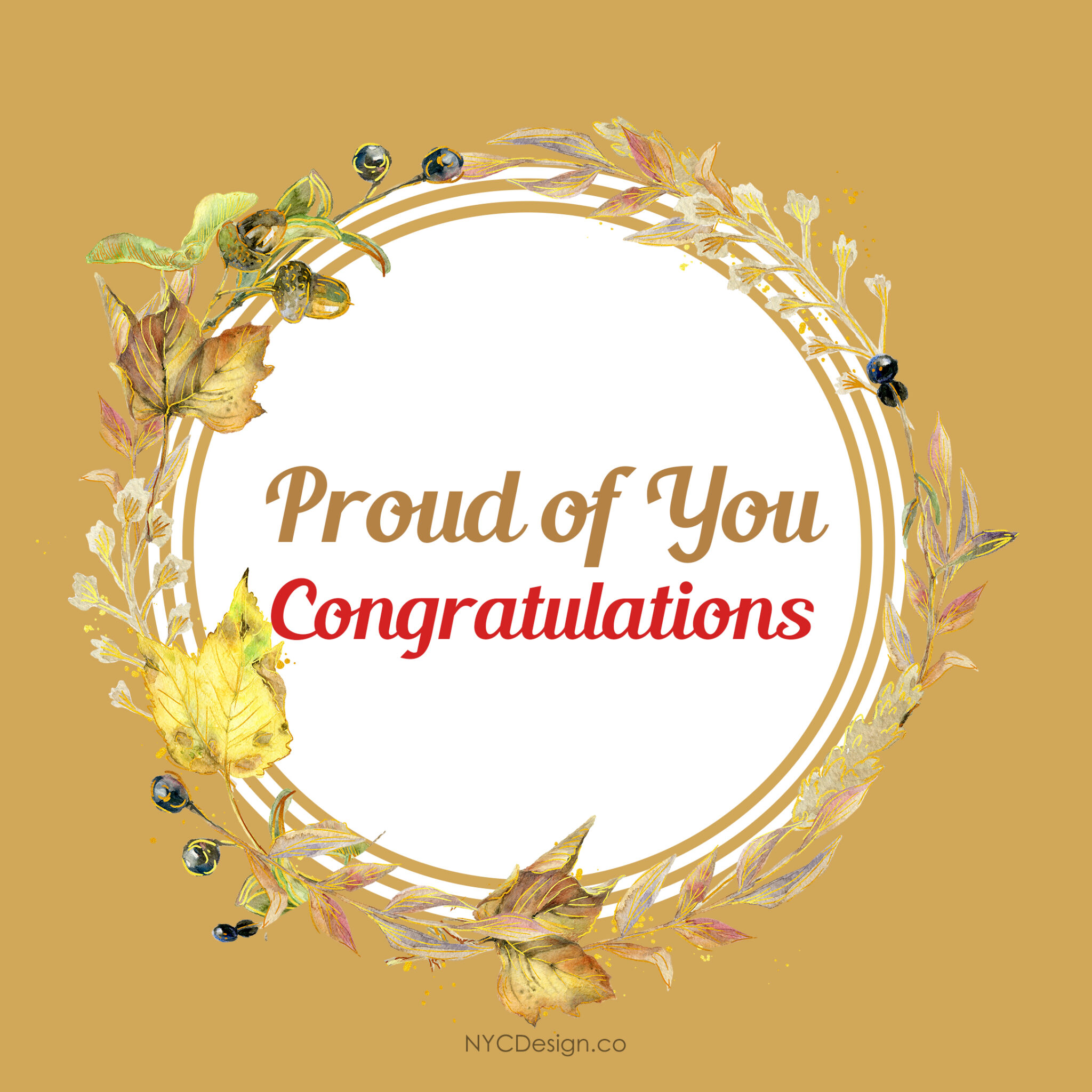 Congratulations Card, Free, Printable: Floral, Beige – NYCDesign.co ...