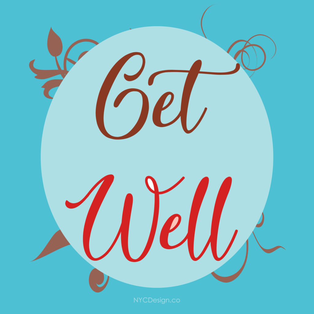 Get Well Card, Free, Printable: Blue, Floral – NYCDesign.co: Printable ...