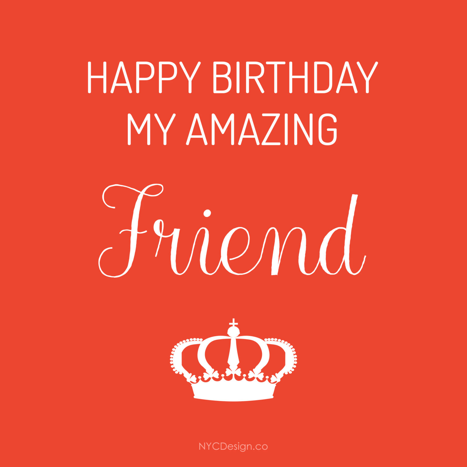 Happy Birthday Card for Friends – NYCDesign.co: Printable Things