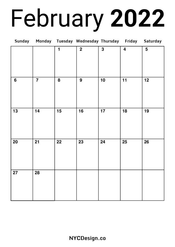 2022 Monthly Calendar & Planner, Modern Printable Free, Vertical ...