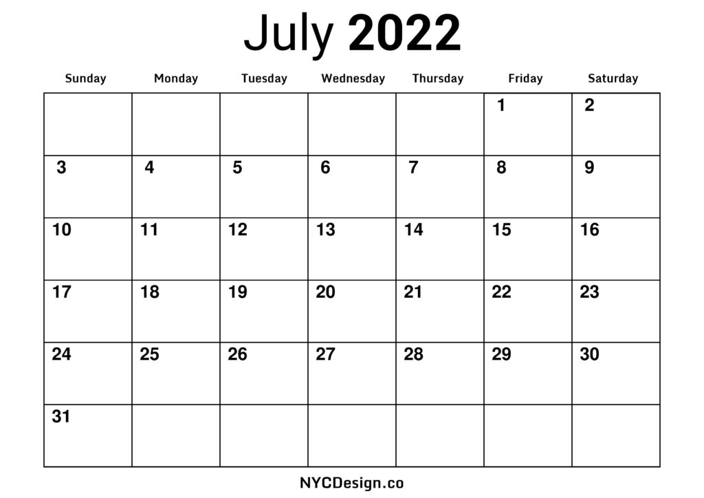 2022 Monthly Calendar & Planner, Modern Printable Free, Horizontal ...