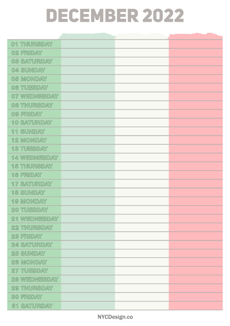 2022 Monthly Calendars, Planners, Printable Free – Daily Planners ...