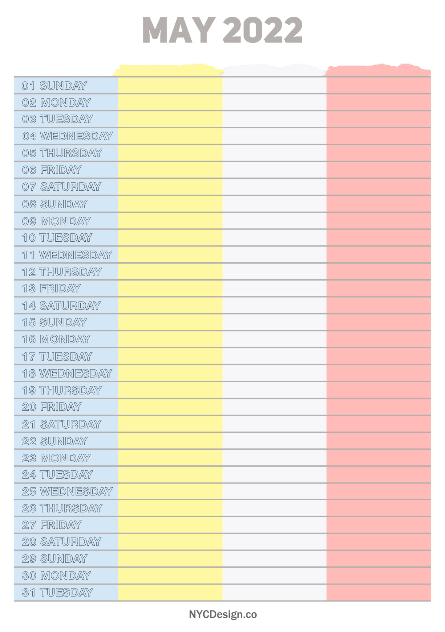 2022 Monthly Calendars, Planners, Printable Free – Daily Planners ...