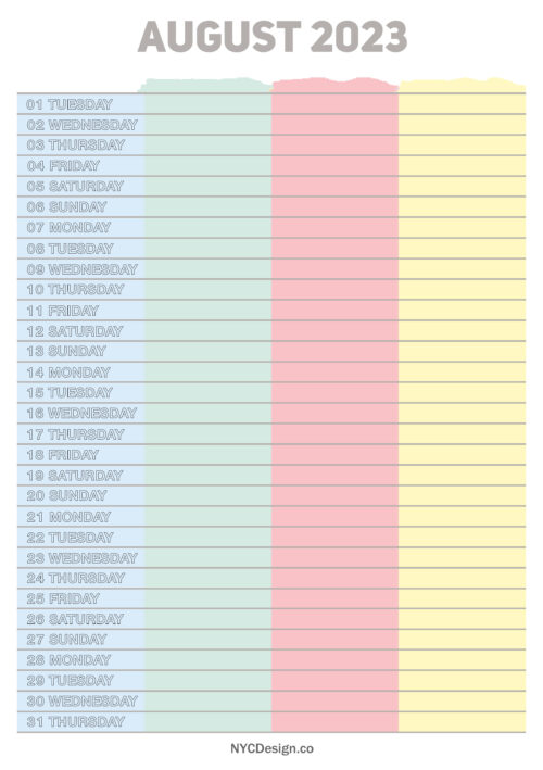 2023 Monthly Calendars, Planners, Printable Free – Daily Planners ...