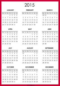 2015 Calendar, Printable Free – NYCDesign.co: Printable Things