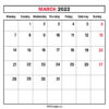 March 2022 Monthly Calendar, Planner with US Holidays, Printable – MS ...