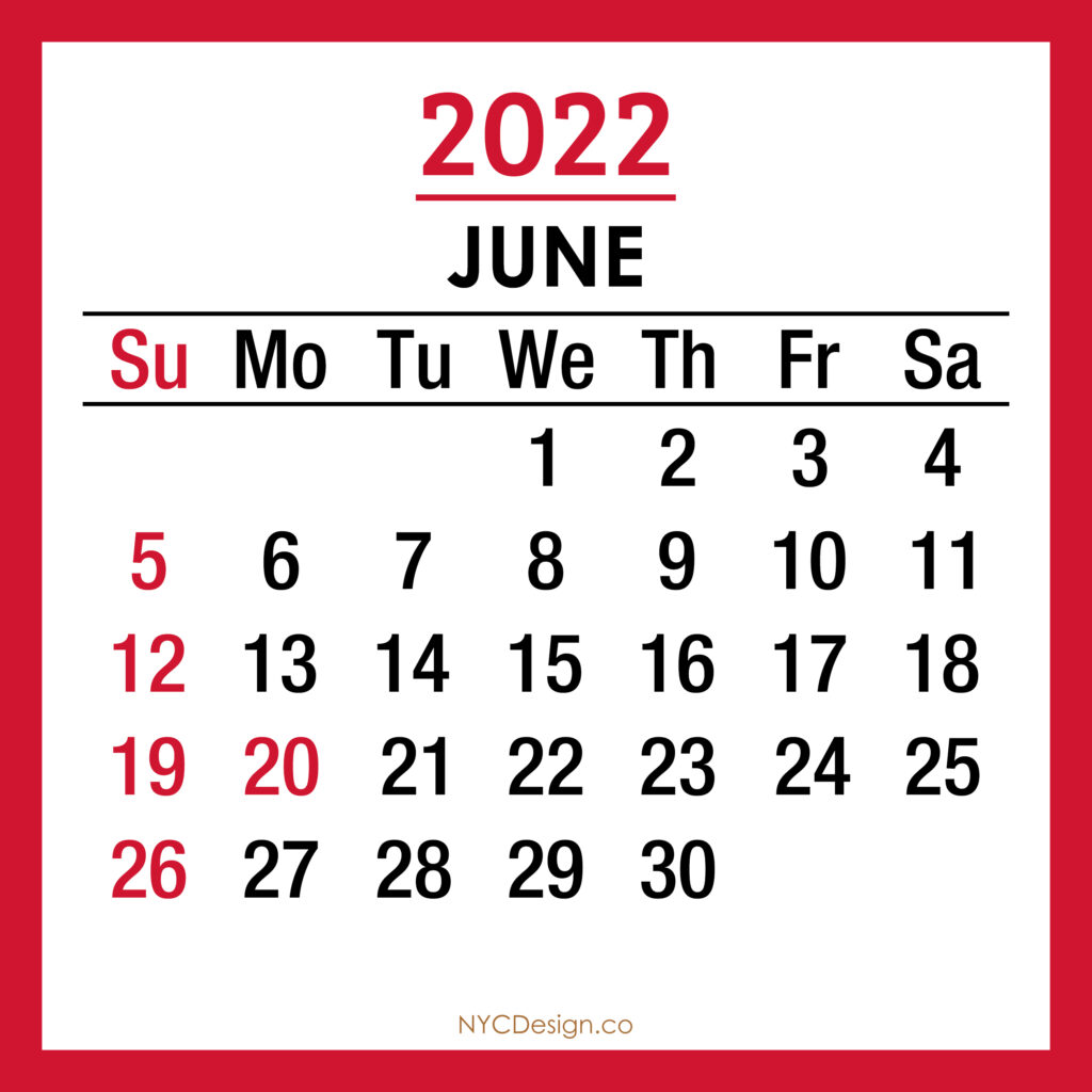 2022 Monthly Calendar with USA Holidays, Printable Free – Sunday Start ...