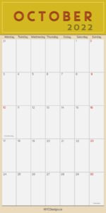 2022 October – Monthly Calendar, Planner, Printable Free – Monday Start ...