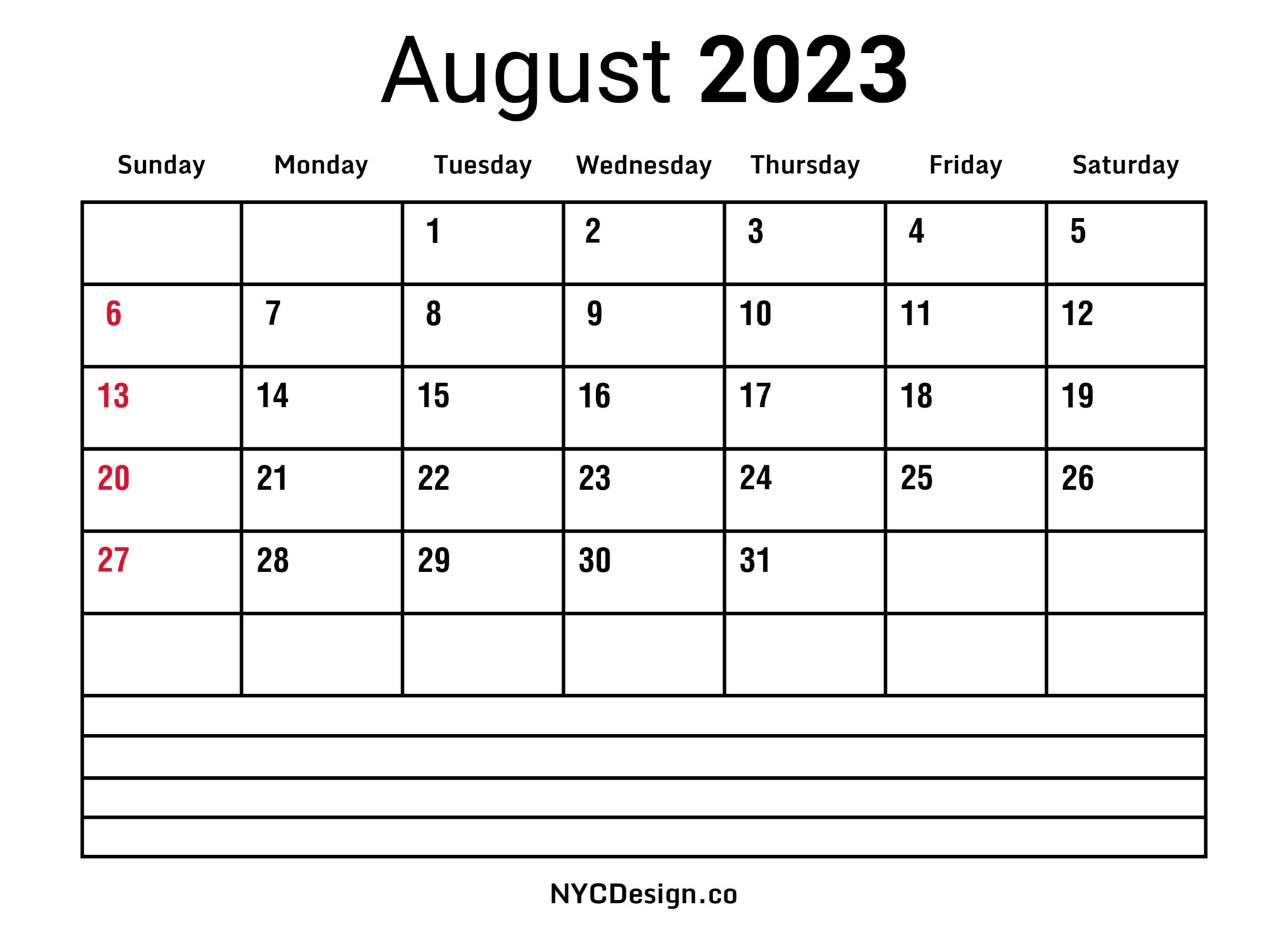 2023 Monthly Calendar & Planner with US Holidays, Modern Printable Free ...