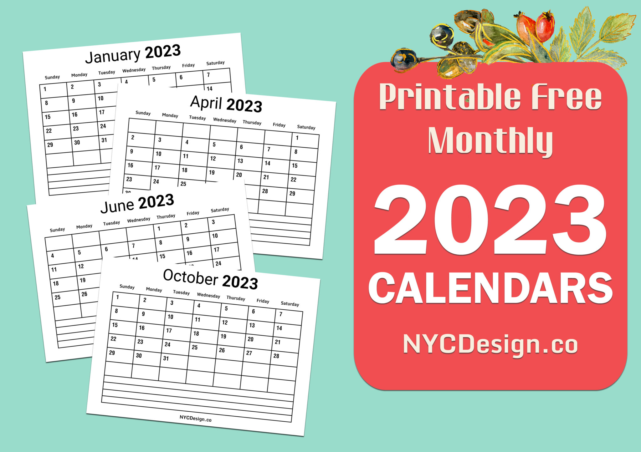 NYCDesign.co: Printable Things – Calendars, Cards, Wallpapers & More.