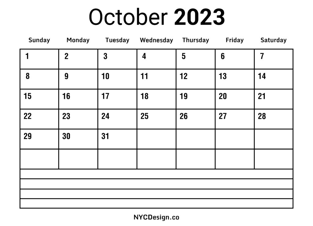 2023 Monthly Calendar & Planner, Modern Printable Free, Horizontal ...
