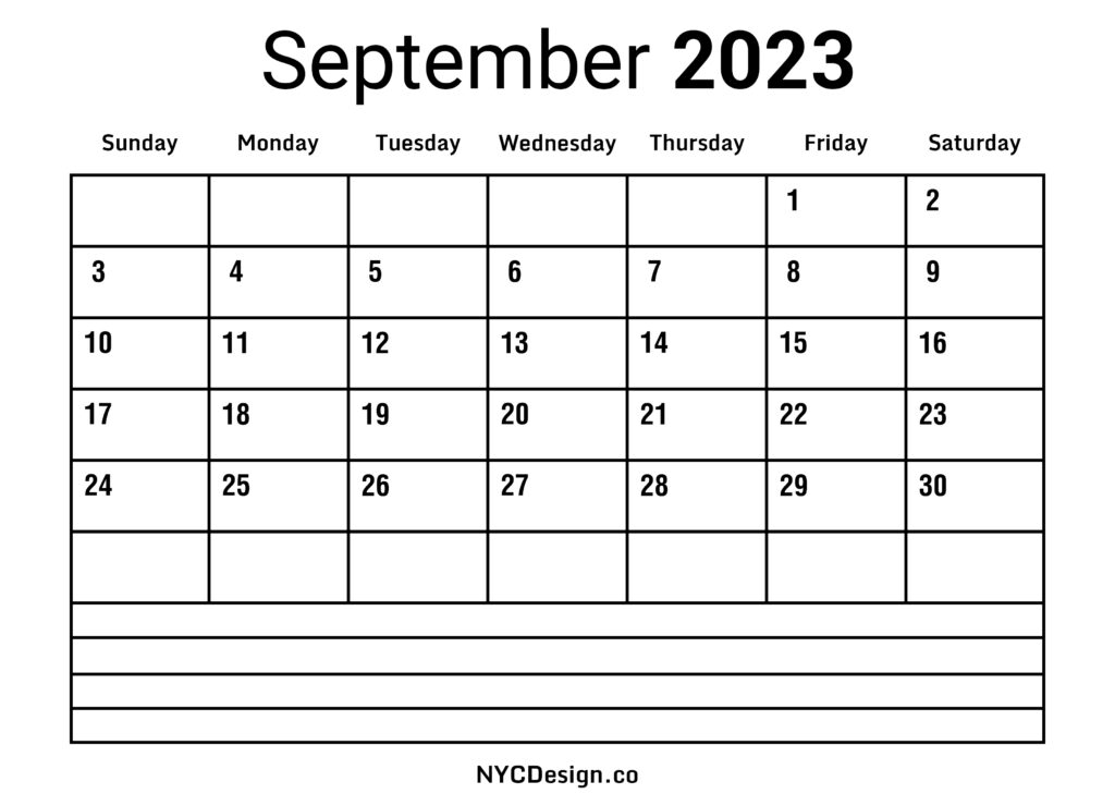 2023 Monthly Calendar & Planner, Modern Printable Free, Horizontal ...